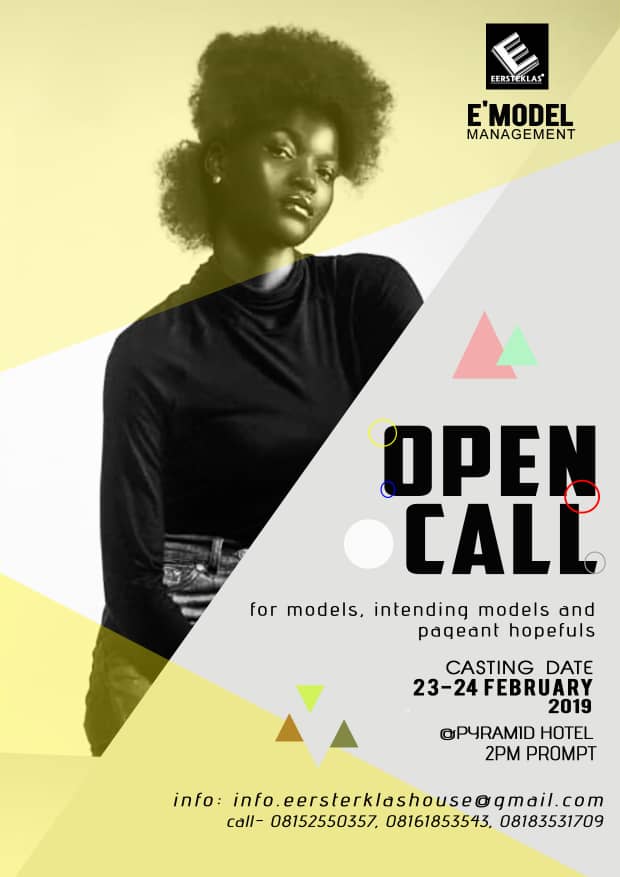 E'Model Management: Open Call For Models/Would-be Models – Svelte Magazine
